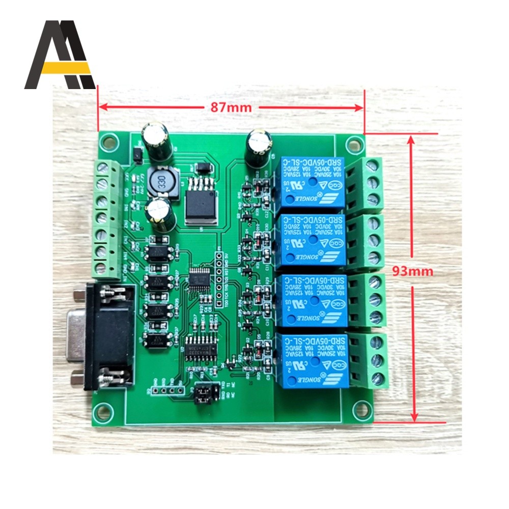 Modbus Relay Module 4 Way DC7 24V Communication Modbus RTU Switch Relay for Signal Detection ...