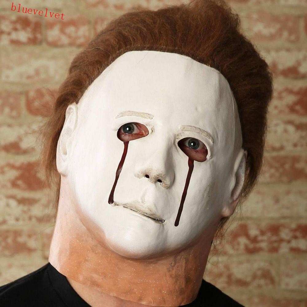 BLUEVELVET Michael Myers Mask, Horror Latex Killer Mask, Tricky Toys ...