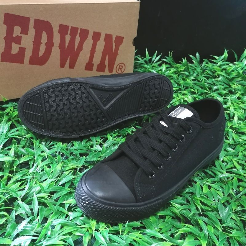 Kasut Sekolah Menengah Rendah Hitam Edwin Edwin Black School Shoes Primary Secondary EW2039 ...