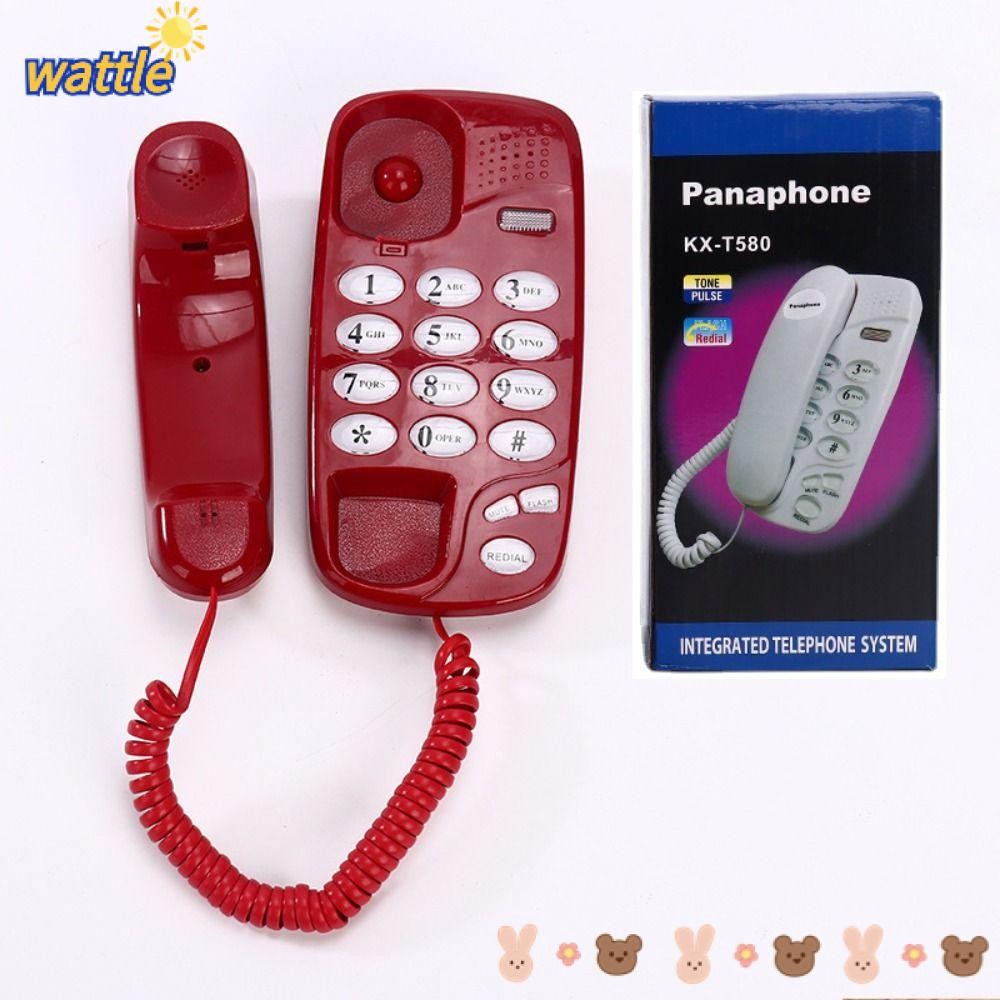 WATTLE Corded Phone, Wall Mountable Landline Wired Telephone, Caller ID ...