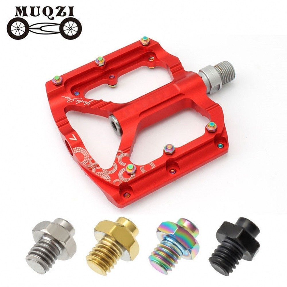 [MR]Pedal Screws 50Piecews Alloy Anti-Slip Bike Bolts Kit M4*6mm MTB ...