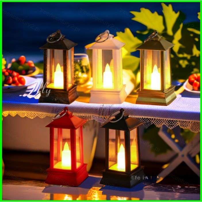 YG Christmas Vintage Oil Lamp Wind Lamp Electronic Candle Lantern Night ...
