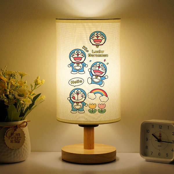 lamp shade bedroom night light Robot cat reading desk lamp anime ...