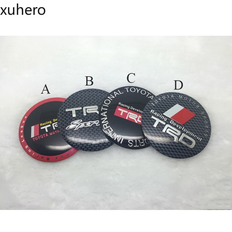 4 x 56mm TRD Emblem Wheel Hub Cap Sticker Toyota Racing Sport | Shopee ...