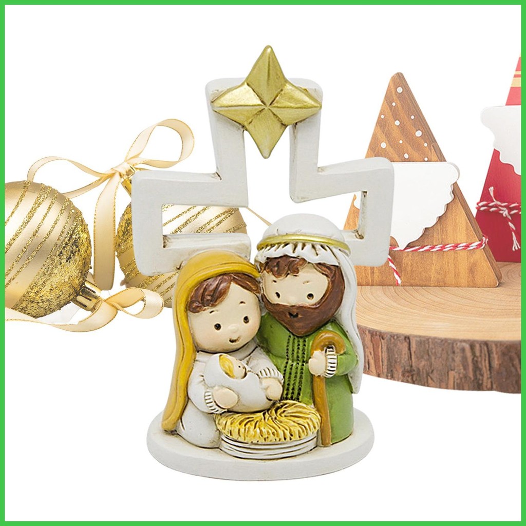Holy Family Figurine Jesus Birth Miniature Manger Scene Small Nativity ...