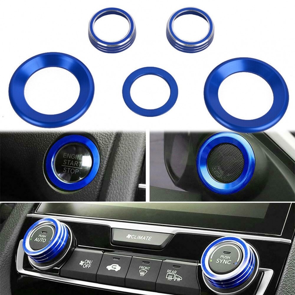 Customize Your Civic's Interior with Blue Aluminum Center Console AC ...