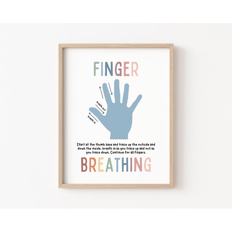 5 Finger Tracing Breathing Exercise Calming Techniques Hand Breathing ...