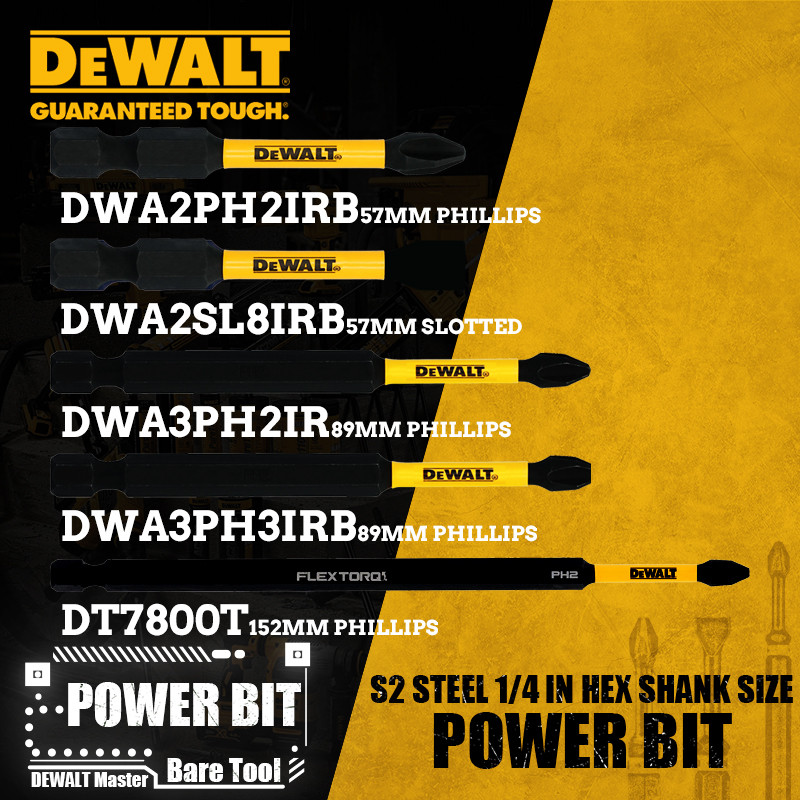 DEWALT DWA2SL8IRB DWA2PH2IRB DWA3PH2IRB DWA3PH3IRB DT7800T Impact Power ...