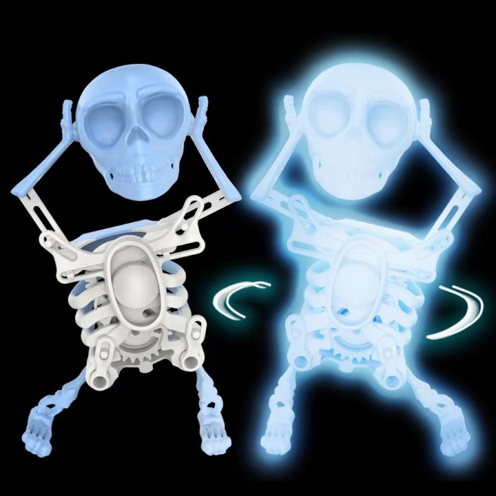 YUUER Glow-in-the-dark Dancing Skeleton Man Dancing Bone Man Swinging ...