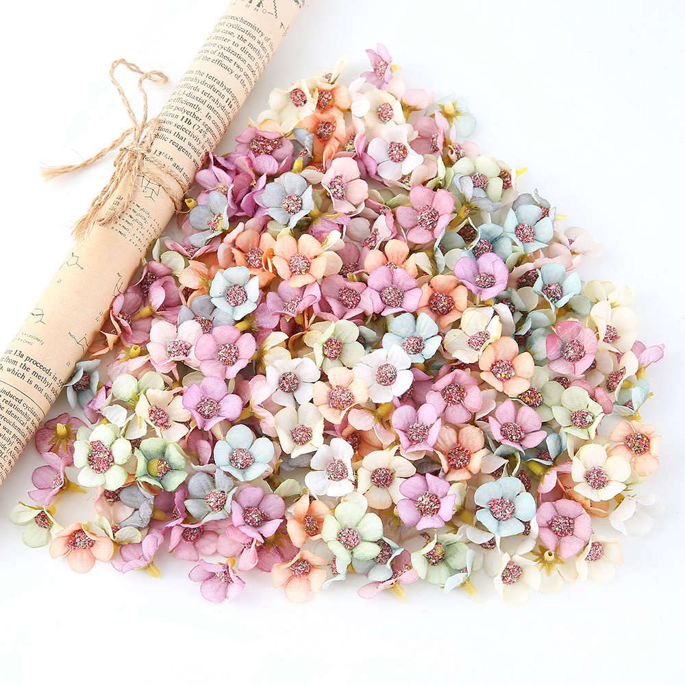 50Pcs 2cm Daisy Artificial Flower Head Small Silk Multicolor Fake ...