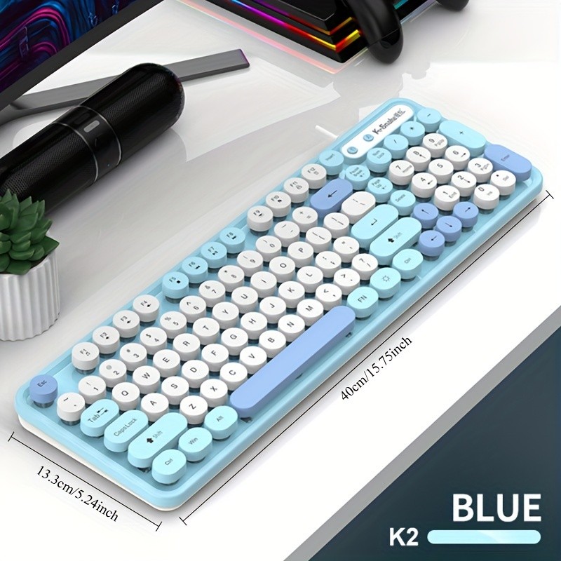 K2 Mechanical Keyboard with Round Keycaps - Ergonomic Minimalist Layout ...