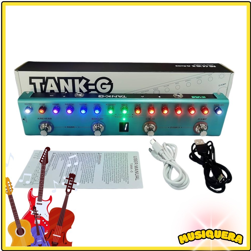 M-Vave Tank B / Tank G FX Effects Pedal – All-in-One Multi-Effects with ...