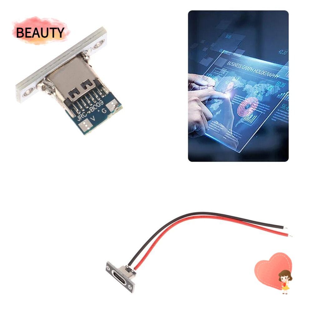 BEAUTY USB Jack, 2P Type-C Female Connector Jack, 2Pin Type-C Plug ...