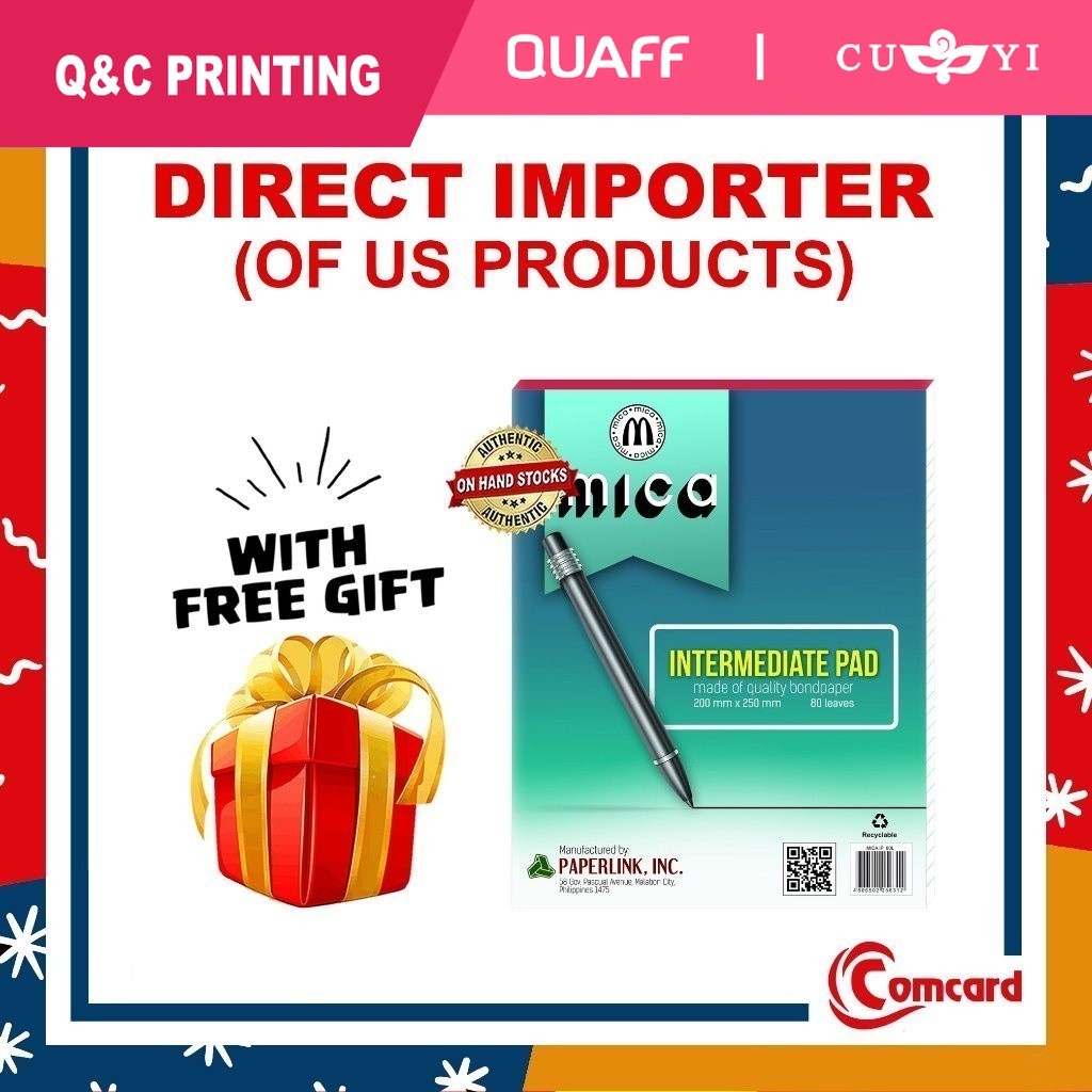 [10 PADS] Mica Intermediate White Quiz Pad 80 Leaves | QNC | Shopee ...