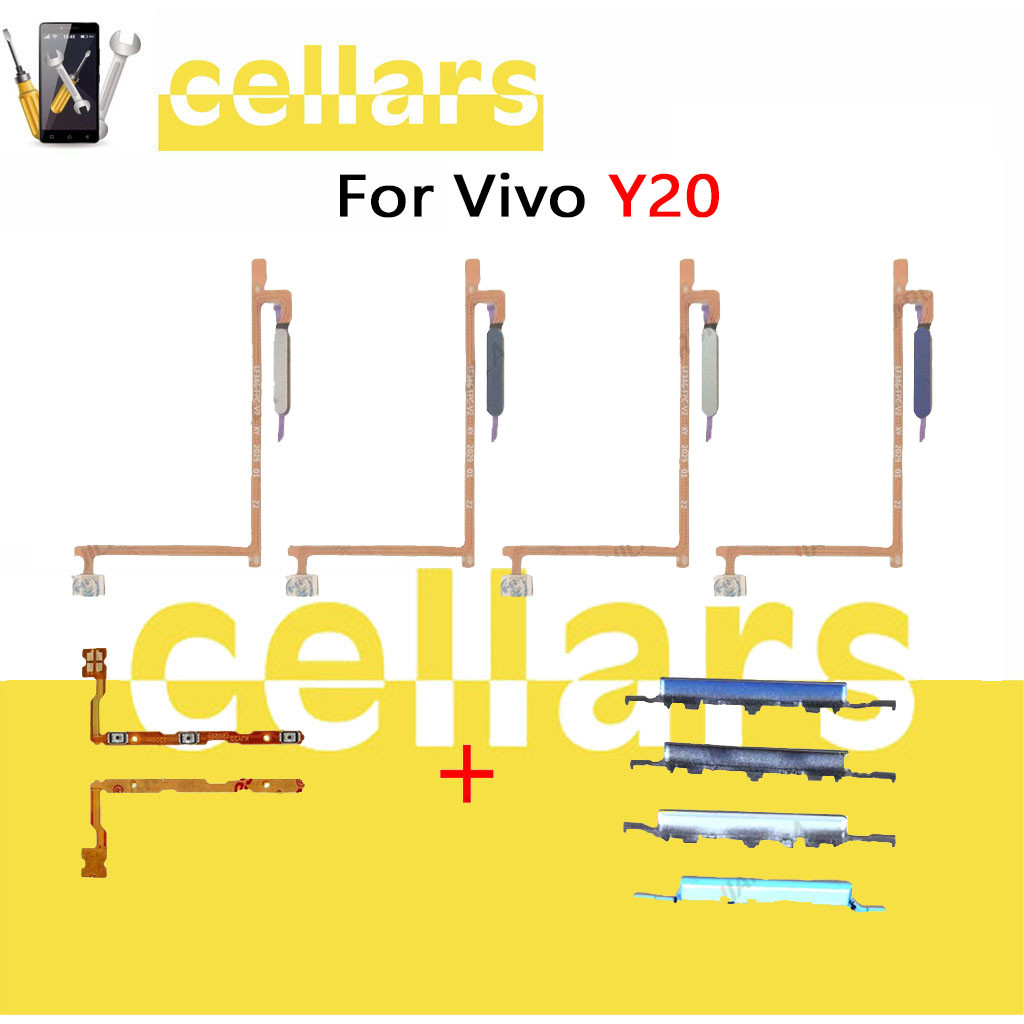 For Vivo Y20s Y20i Y20 fingerprint sensor with Power Volume Flex Side ...