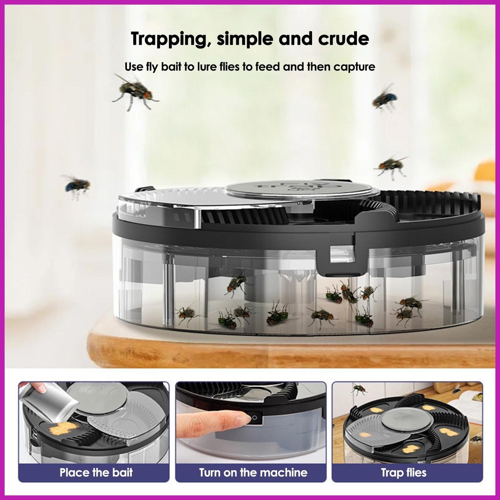 Automatic Fly Trap Electric Fly Trap Device Gnat Flying Catcher Silent ...