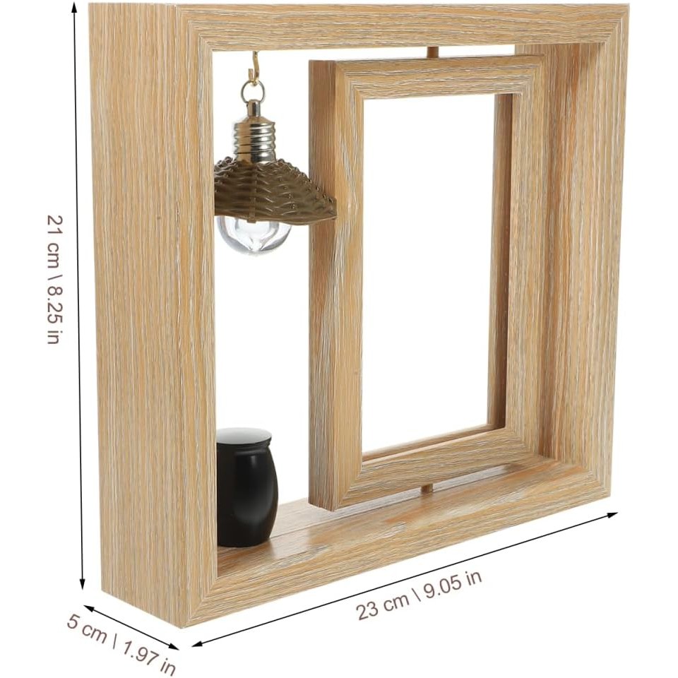 Kichvoe Memorial Picture Frame and Small Urn Set for Human Ashes Wooden ...