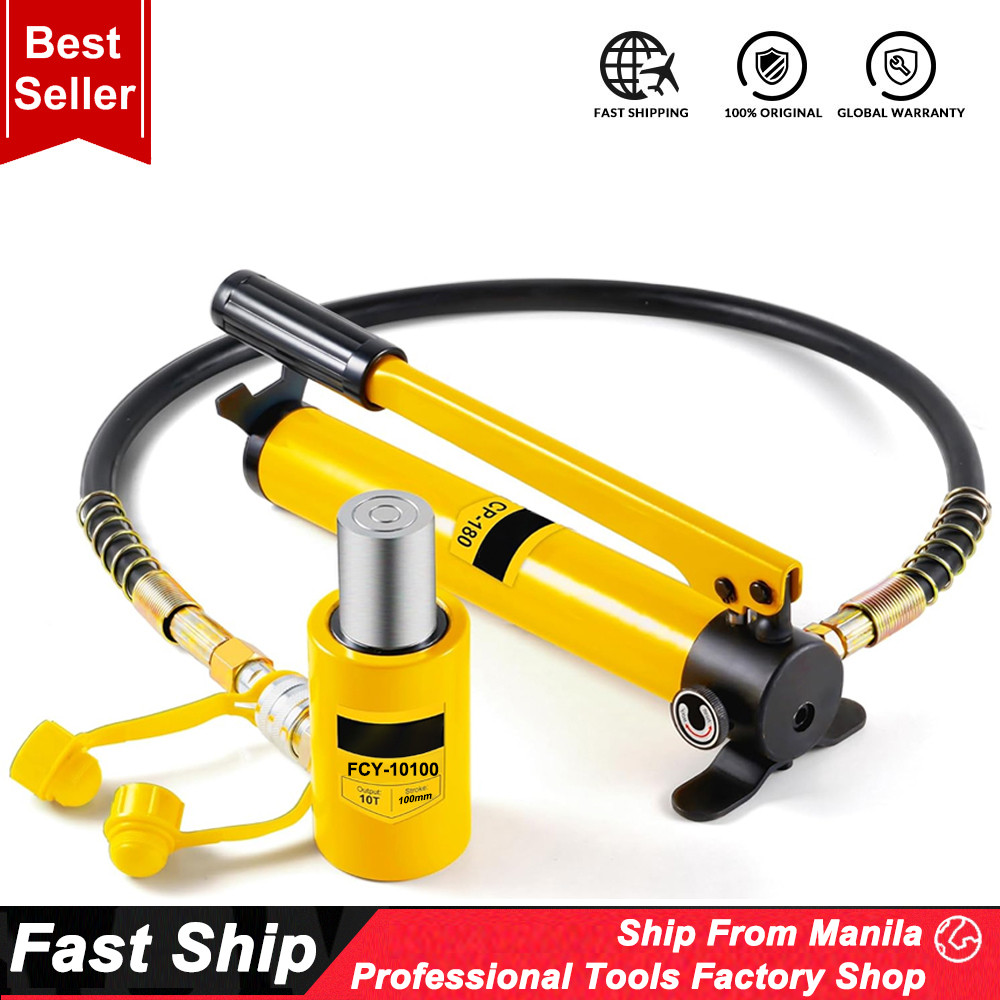 5T 10T Manual Hydraulic Pump Low Profile Hydraulic Jack Porta Power Kit ...