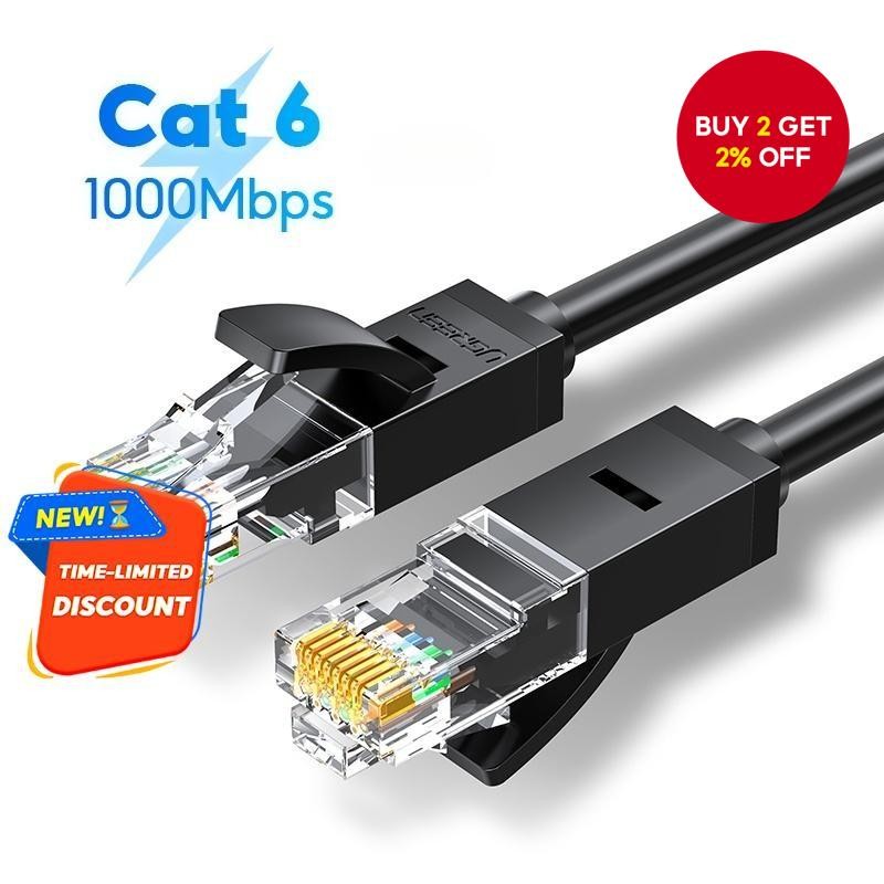 RJ45 Cable Category 6 UTP Gigabit Cat 6 Ethernet Cable Patch Cord for Laptops Routers | Shopee ...