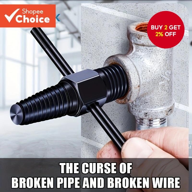 Dual-Use Screw Extractor Tool for 2/5 and 3/5 Inch Pipes, Easy Out ...