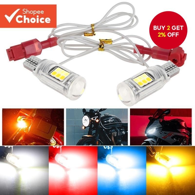 2-Pack T15 Dual Contact LED W16W Motorcycle Turn Signal & Tail Light ...