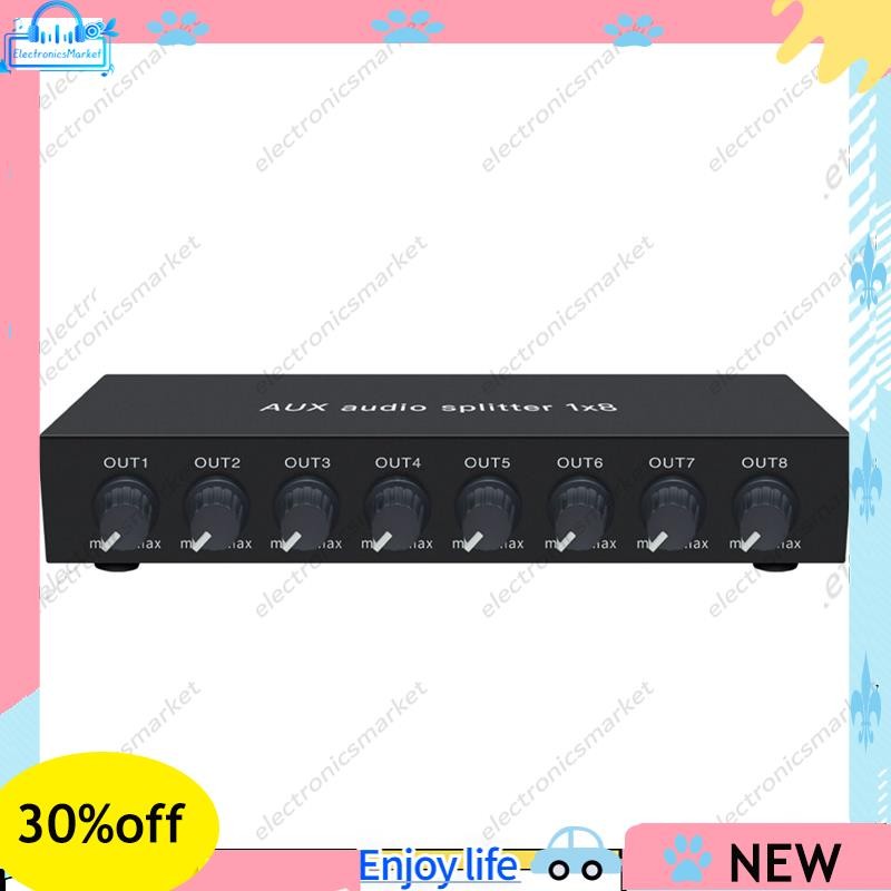 【On sales E】AUX Audio Splitter Multi Headphone Audio Splitter Amplifier ...