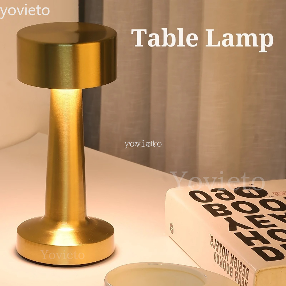 Retro Bar 3-Color Rechargeable Coffee Table Lamp, Desktop Decorative ...