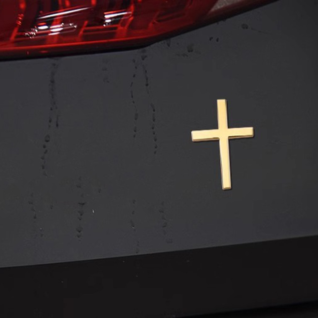 Metal Jesus Christ Cross Badge Stickers, 3D Three-Dimensional Metal ...