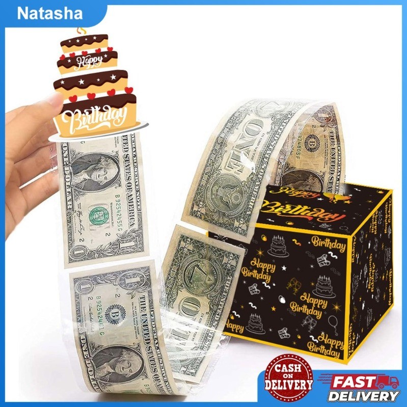 Money Pull Box for Cash Gift DIY Birthday Money Surprise Box with Pull ...