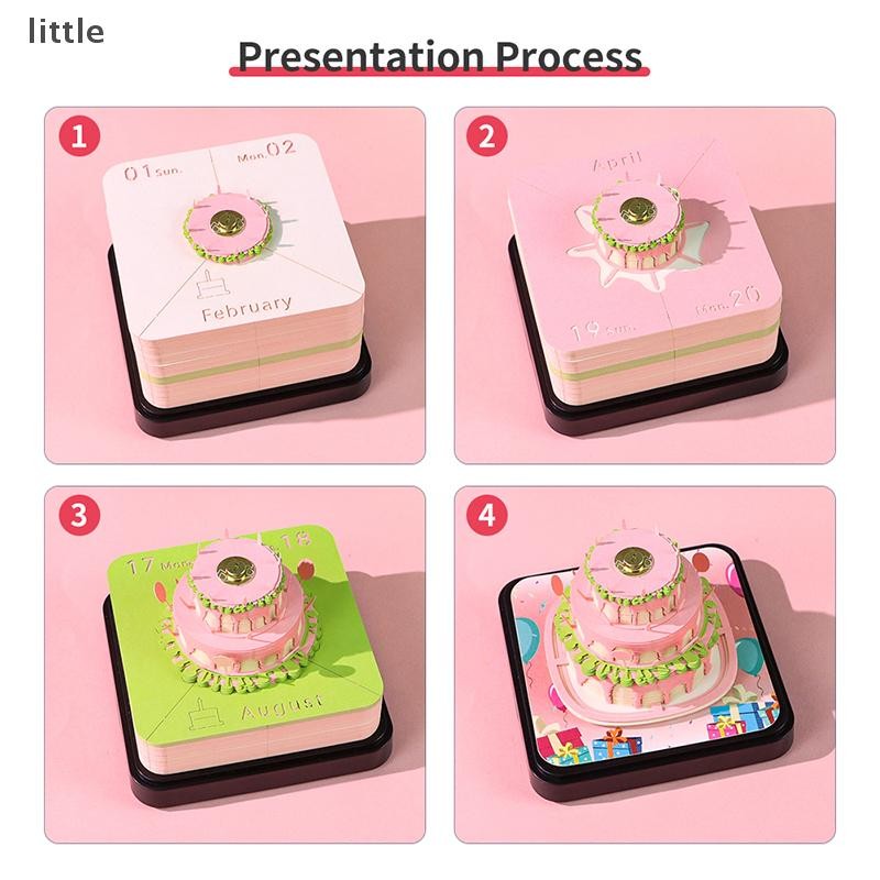 [Mango] Time Piece Calendar 2026 Desk Calendar With LED Light 3D Tear ...