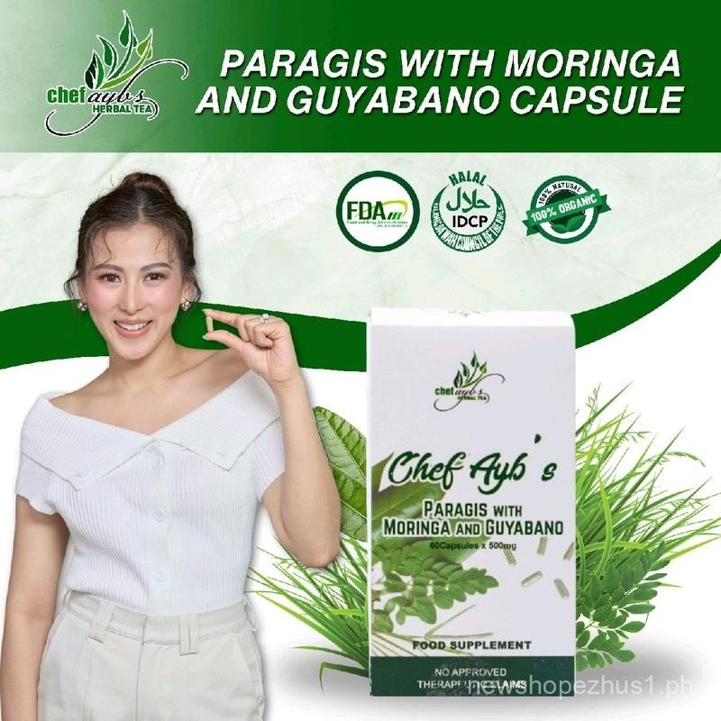 CHEF AYB'S PARAGIS W MORINGA AND GUYABANO CAPSULES || 60 CAPSULES PER ...