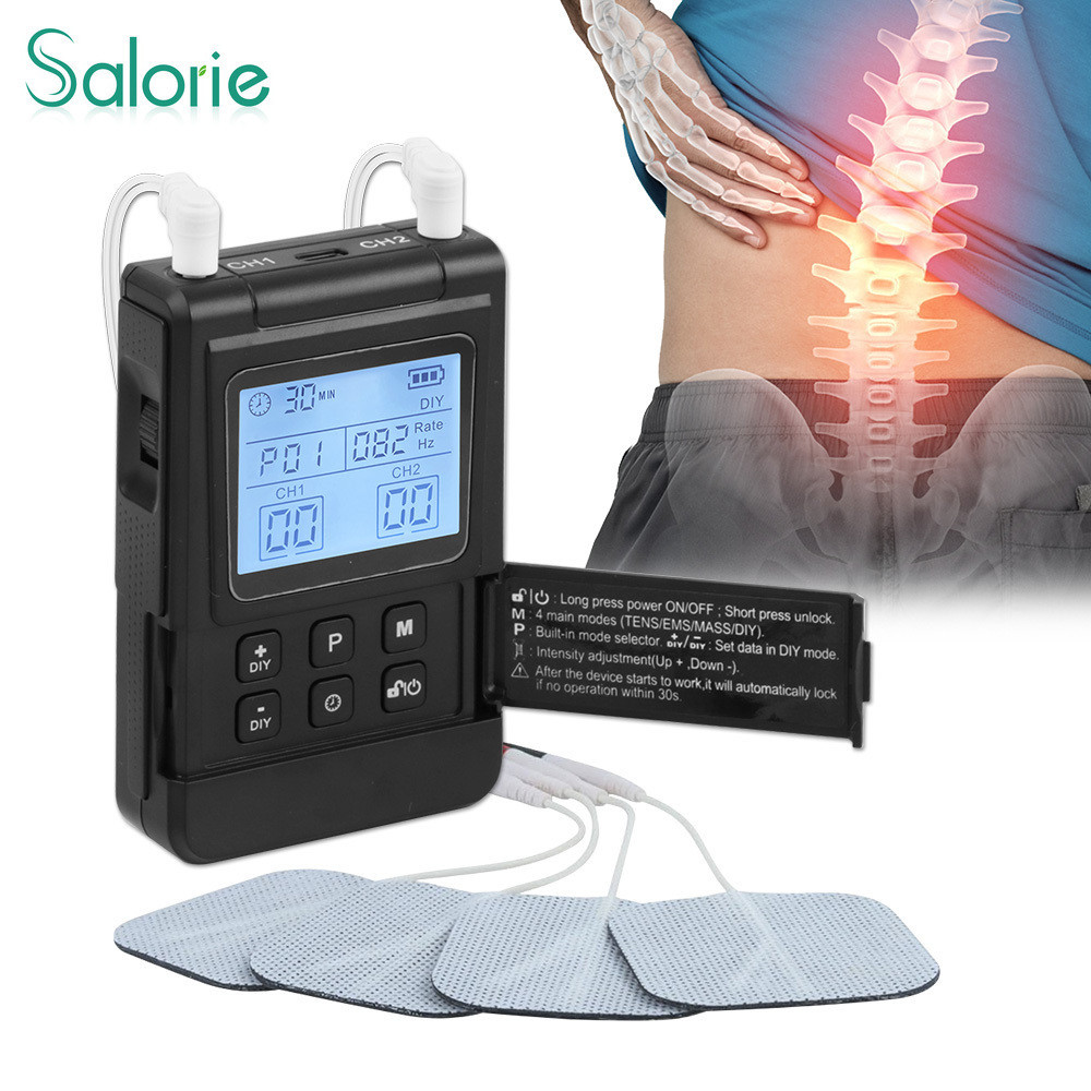 TENS Massage Machine Rechargeable Muscle Stimulator Machine Portable ...