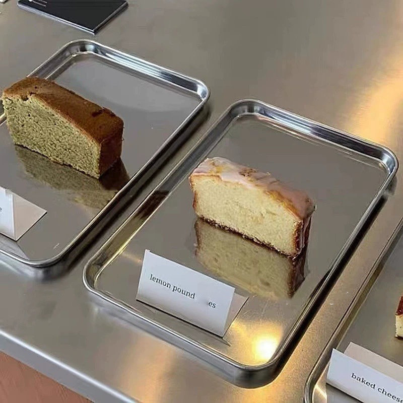 Yo-Fun Korean Snack Plate ins Metal Dinner Plate Stainless Steel Cake ...