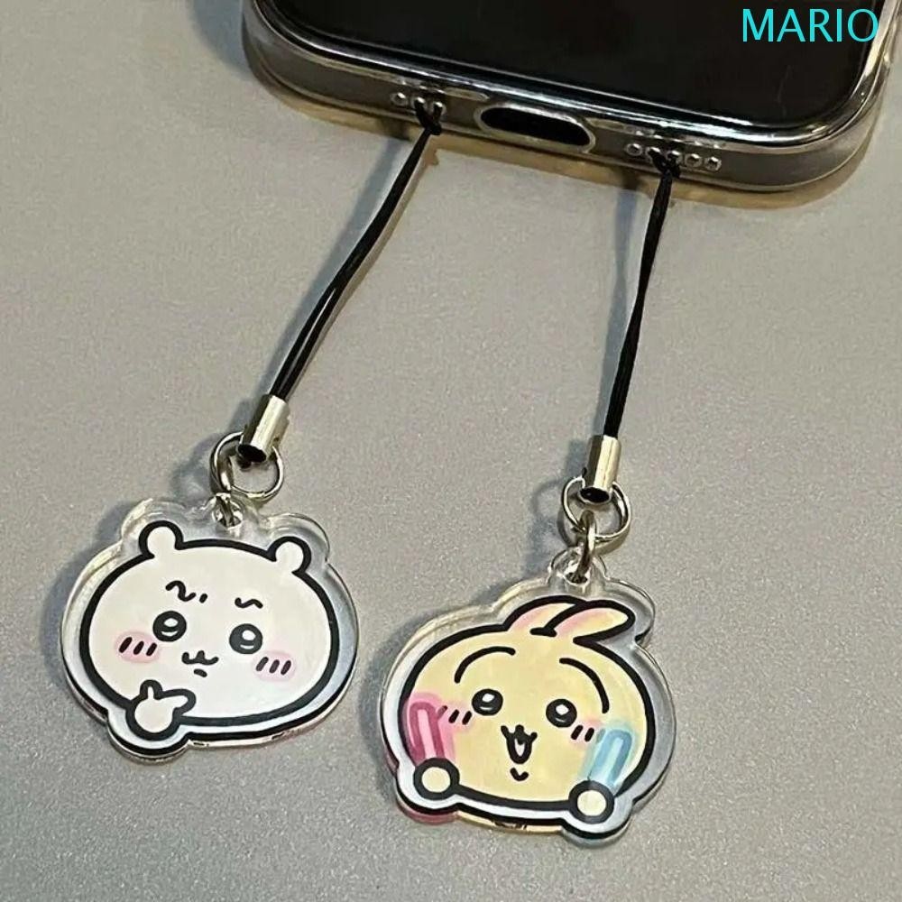 MARIO Anime Chiikawa Phone Chain, Momonga Rakko Kawaii Usagi Keyring ...