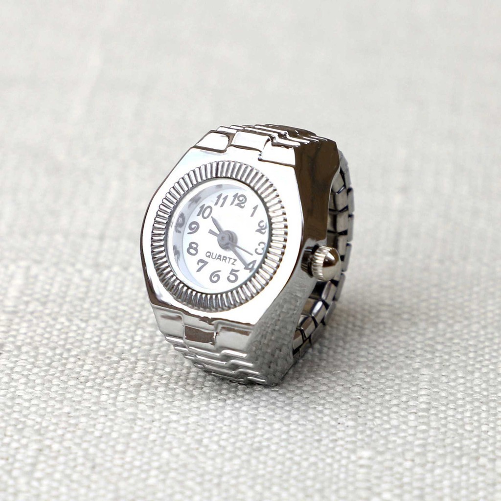 Ring Watch Men and Women Couple Alloy Creative Finger Watch | Shopee ...