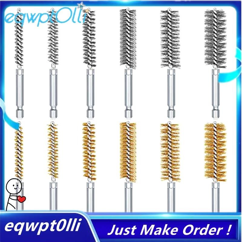 ^eQQ^12PCS Steel Bore Wire Brush Twisted Wire Stainless Steel Brush ...