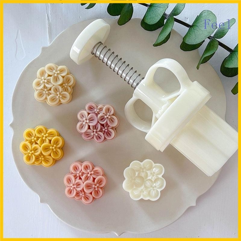 Best Plastic Mooncake Stamp Osmanthus Shaped Mooncake Mold Festival DIY ...