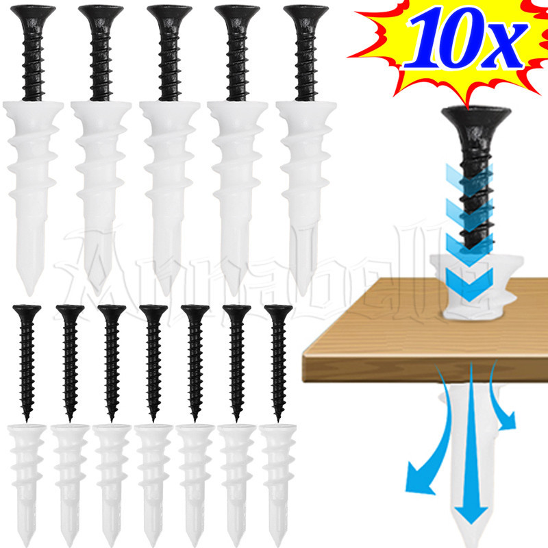 10Sets Expansion Screw - Serrated Expansion Rivet - Anchors Wall Self ...