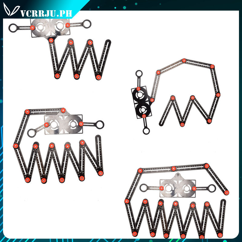 [vcrrju] Adjustable Multi-Angle Measuring Ruler with Drill Perforated ...