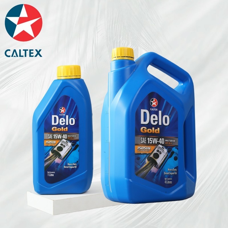 DELO shell Caltex Delo Gold SAE 15W-40【1L-4L】API CH-4 Multigrade Heavy ...