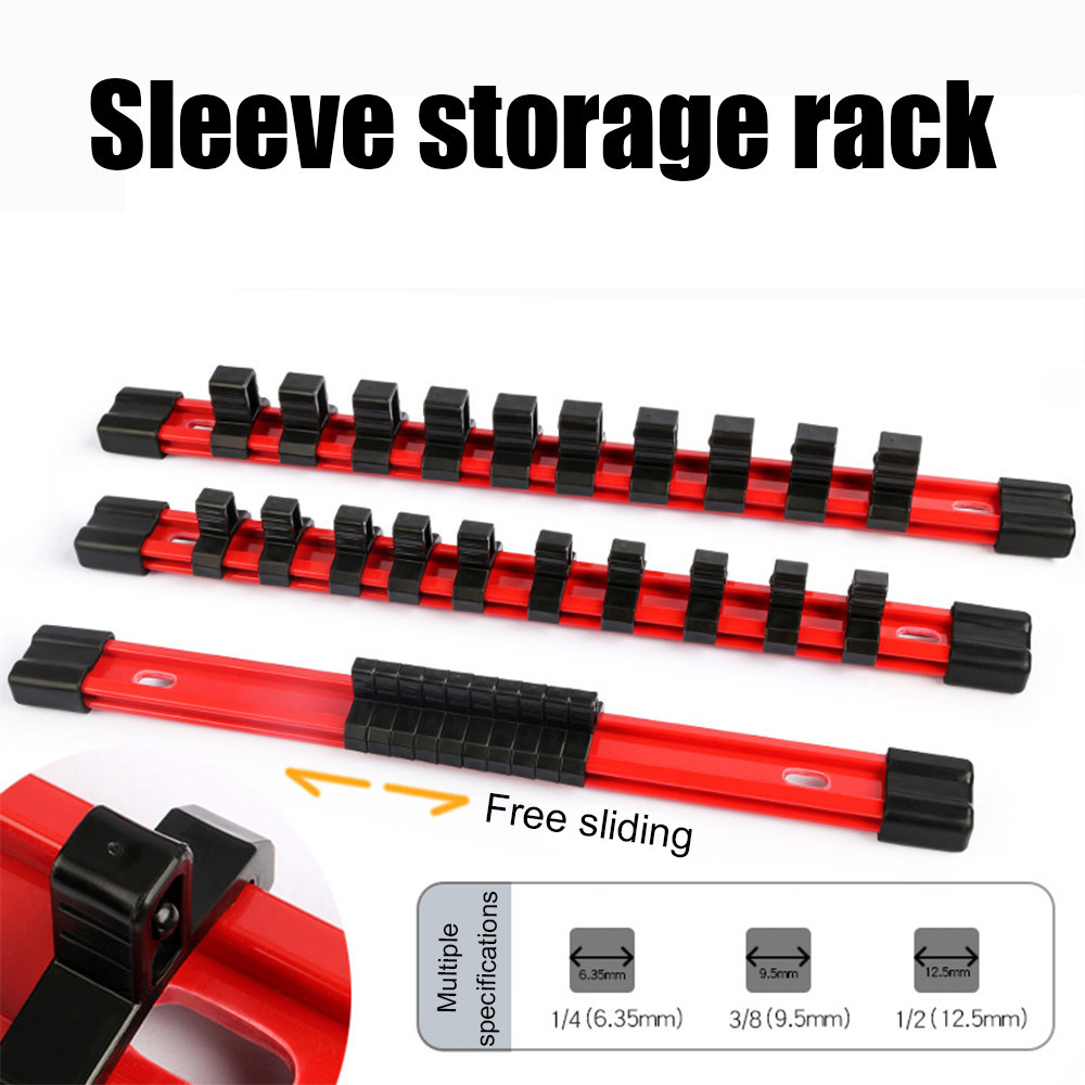 ABS Socket Organizer, 1/2 inch, 3/8 inch and 1/4 inch Drive Socket Rail ...