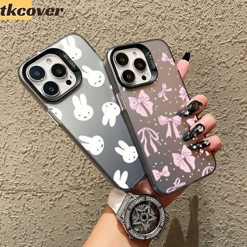 Stylish Girly Cartoon Rabbit Pink Bowknot Phone Case For Honor 200 100 ...