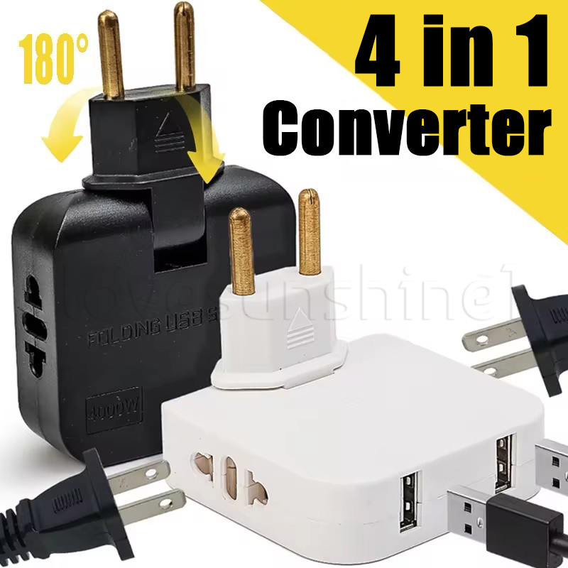 European Travel Accessories - USB and Type C Power Converter - Outlet ...