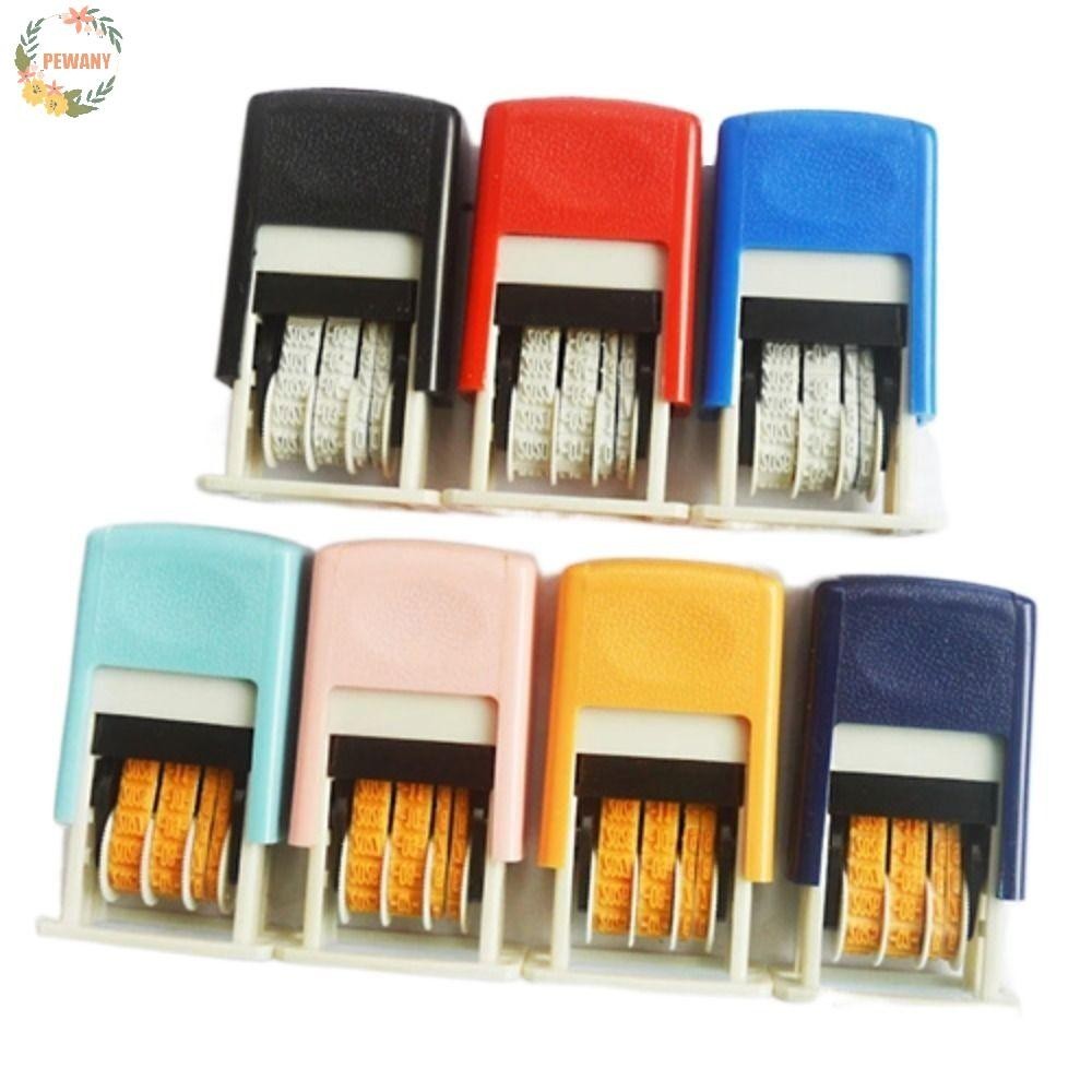 PEWANYZZ Date Stamps Office Supplies Adjustable 4mm Self-Inking Stamps ...