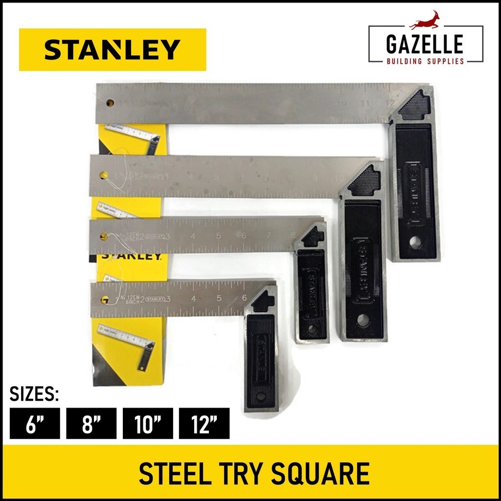 Stanley Steel Try Square 6", 8", 10" and 12" | Shopee Philippines