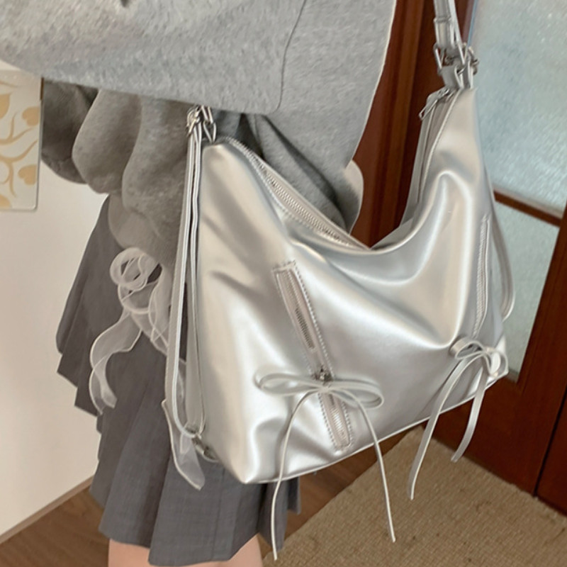 Bow Design Shoulder Bag for Woman Quality Large Capacity Bagpack PU ...