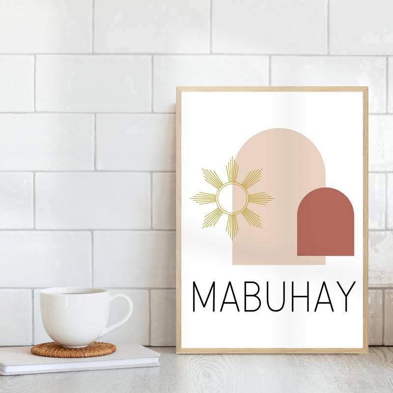 mabuhay print filipino wall art boho style philippines poster filipino ...