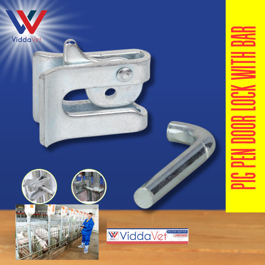 Galvanized Door Lock Automatic Cage Door Latch Lock pig pen door lock ...
