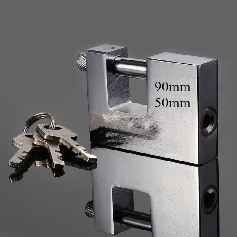 Super Large 50mm 90mm Gold Steel Burglar Padlock Security Safety Lock ...