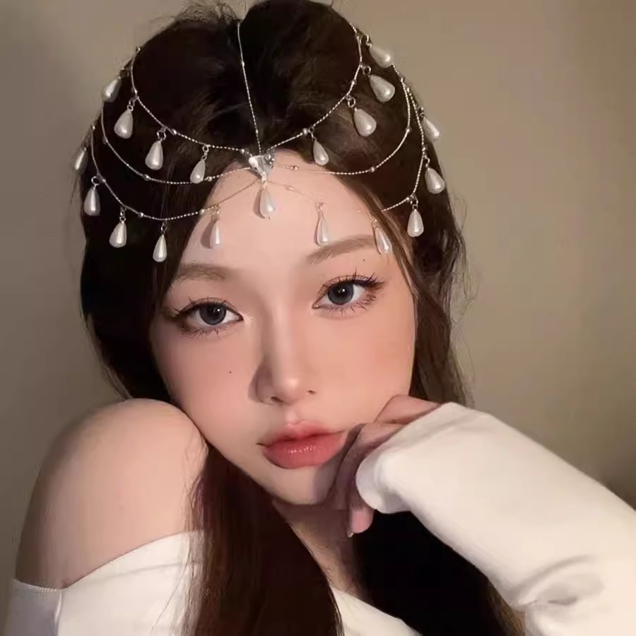 Elf Fairy Headdress Forehead Diamond Antique Style High Sense Bridal ...